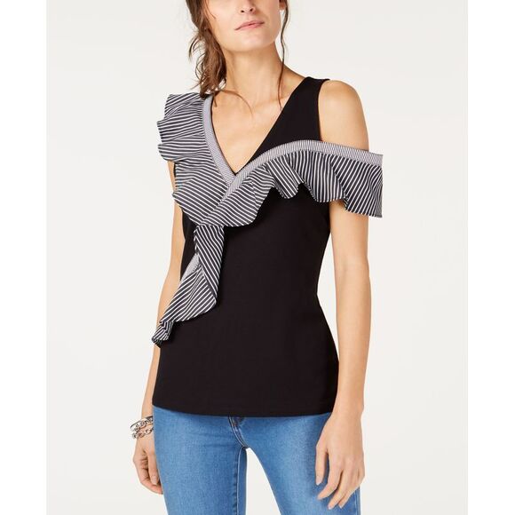 INC International Concepts | Tops | Asymmetrical Ruffle Detail Top ...